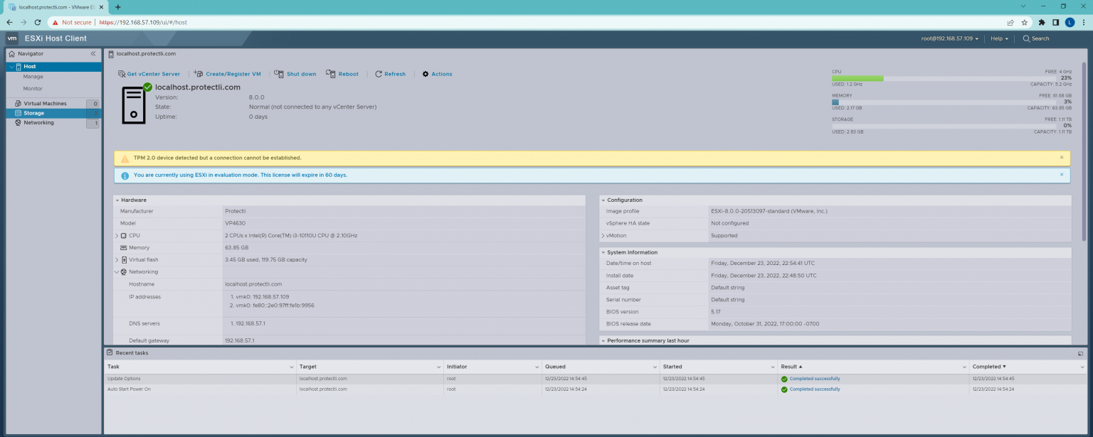 How to install ESXi 8 on the Vault - Protectli